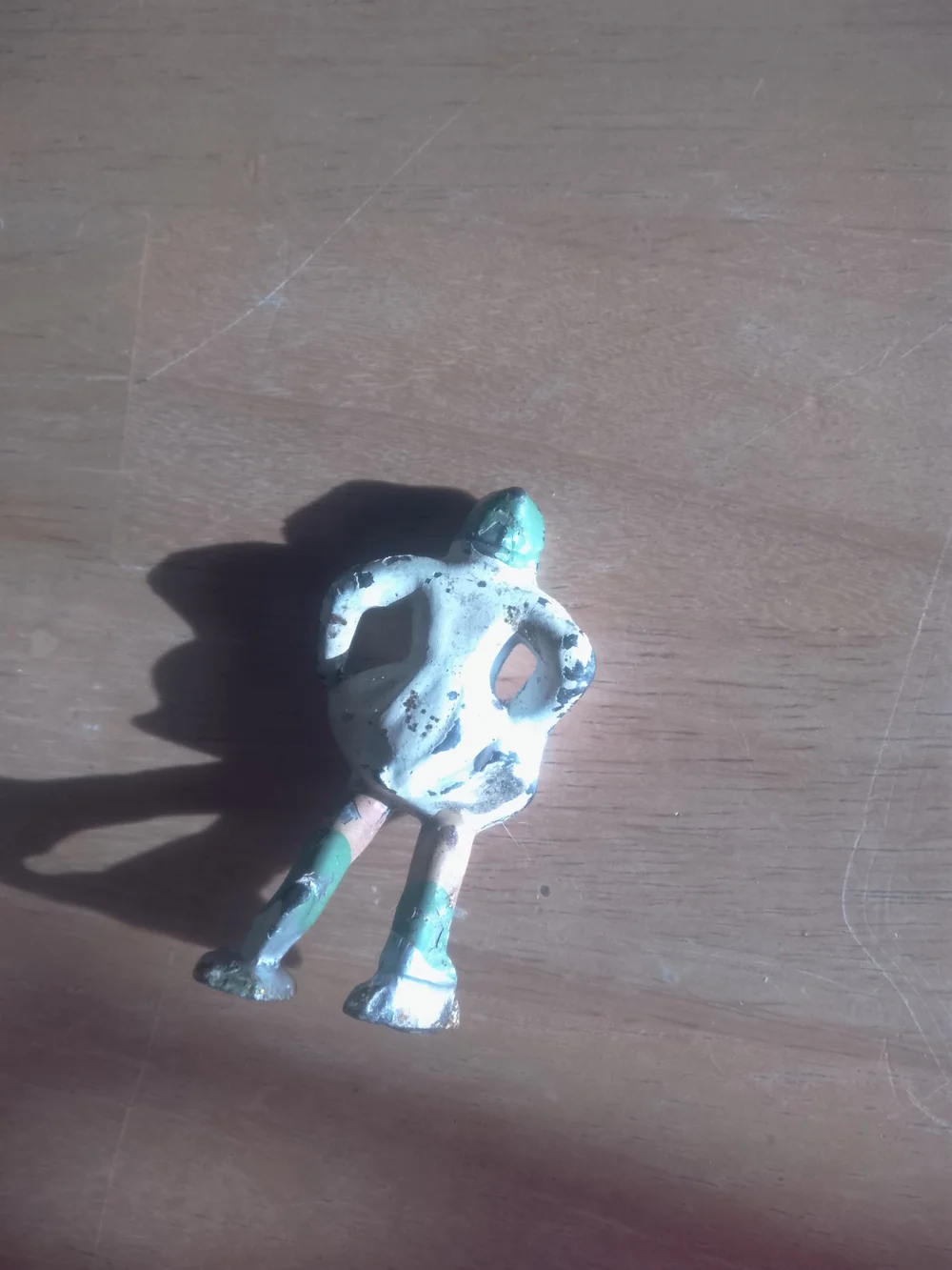 Other | Vintage Painted Lead Girl Figurine In Green And Pink | Poshmark